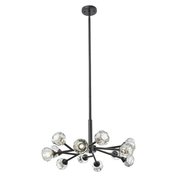 465-12CR-BK-G465-CL-Innovations Lighting-Aurora - 12 Light Stem Hung ...