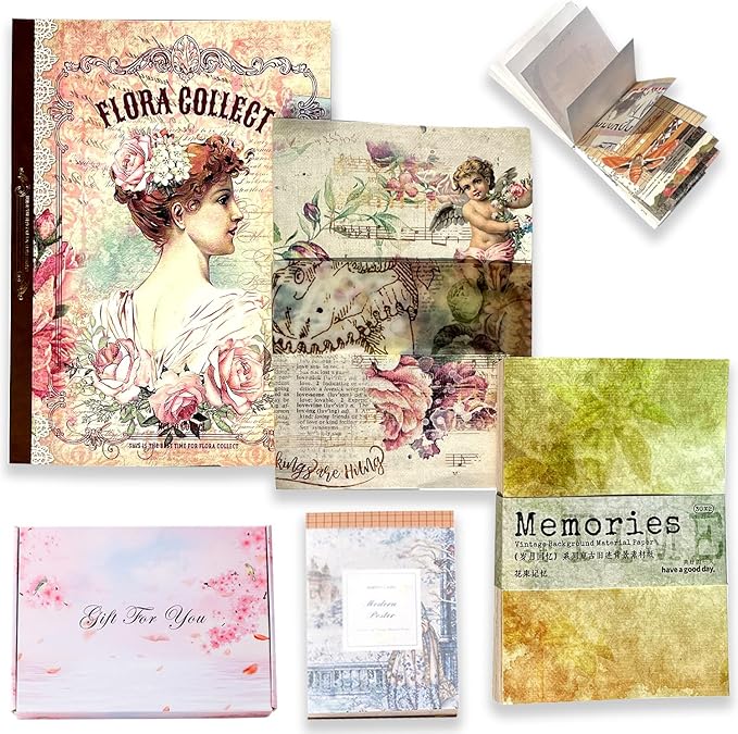 465 Sheets of Scrapbook Paper, Vintage Scrapbooking Paper Journaling ...