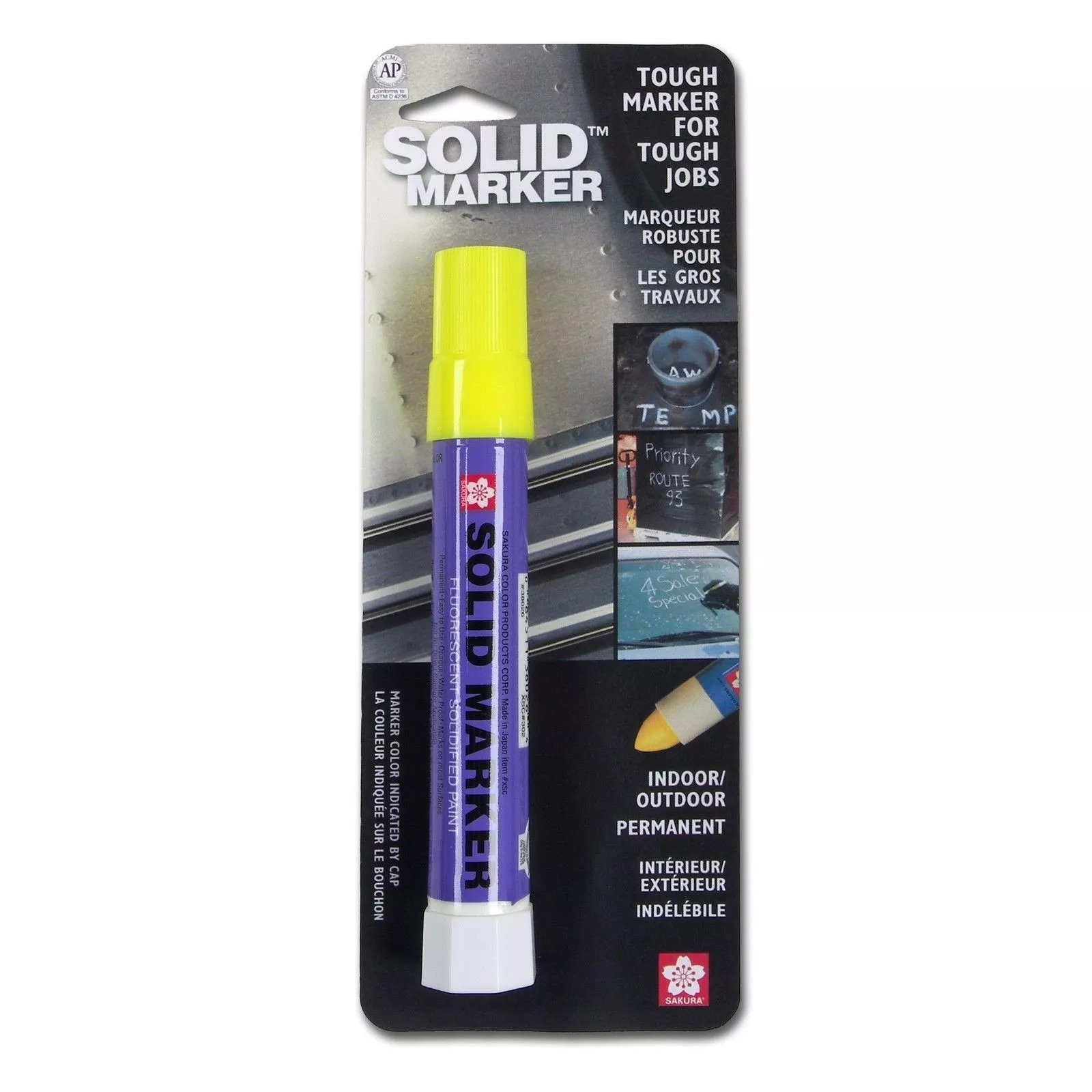 46591 Sakura Solidified Solid Paint Marker Fl Yellow Bullet Tip Pack of ...