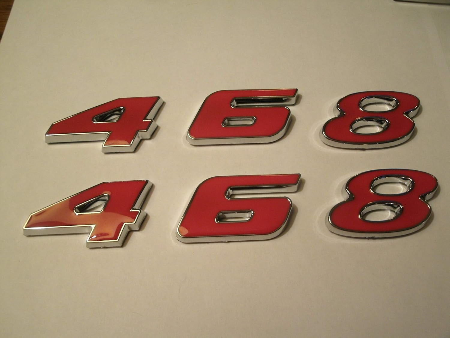 468 STROKER ENGINE ID EMBLEMS SET OF 6 NUMBERS RED - Walmart.com