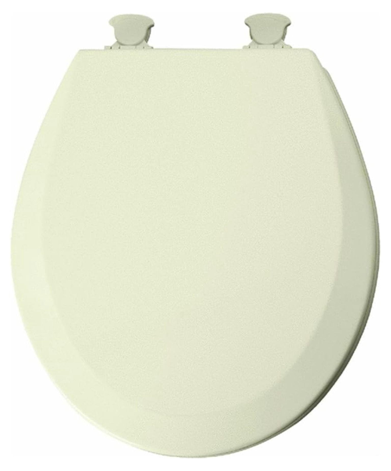 46EC 006 Molded Wood Toilet Seat with Lift-Off Hinges, Round, Bone ...