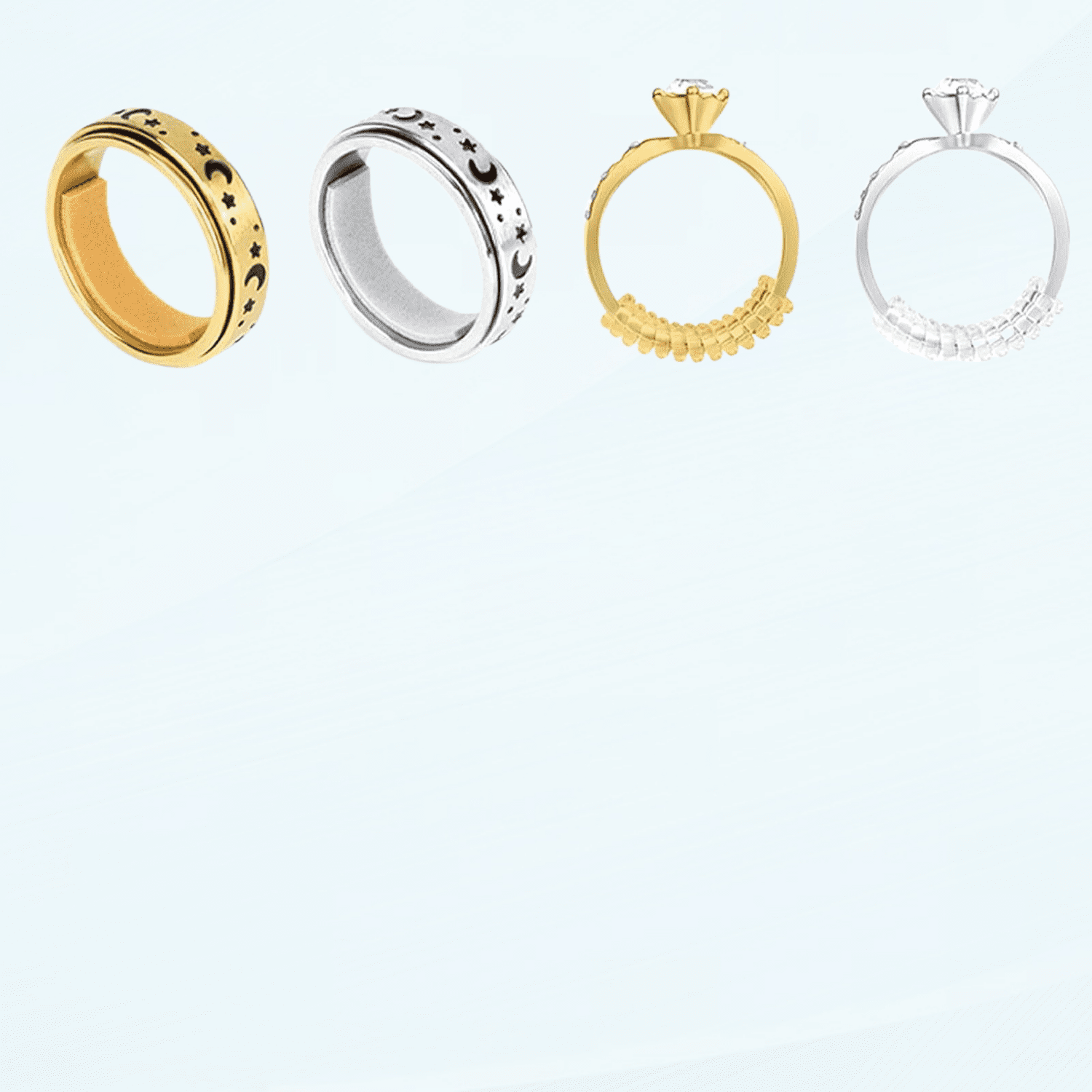 46PCS Invisible Ring Sizer Adjuster for Loose Rings, Ring Guards ...