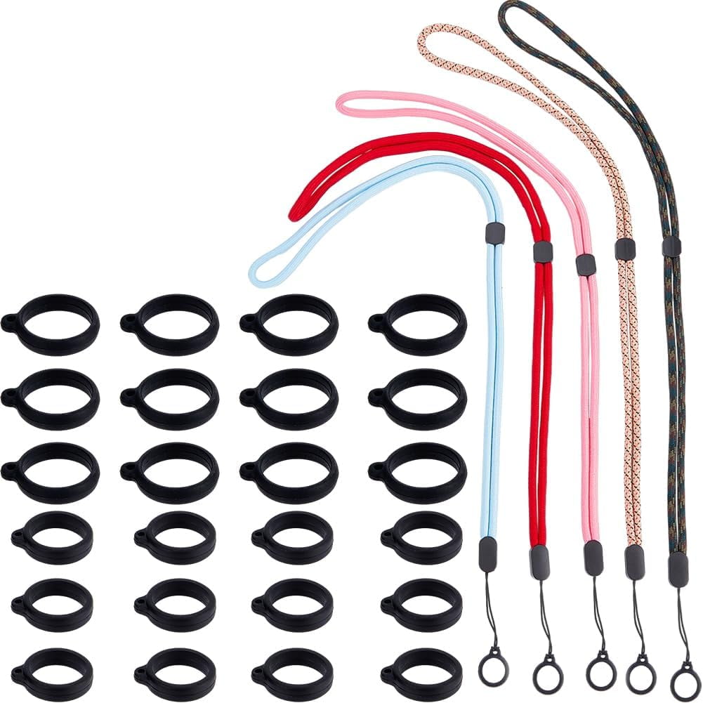46Pcs Anti-Lost Necklace Lanyard Set Including 5 Styles Lanyards Neck ...