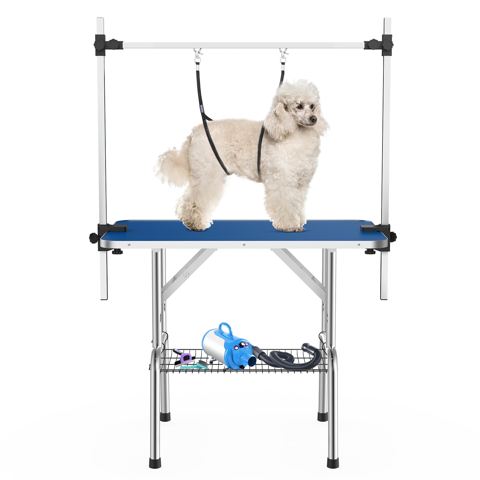 46in. Foldable Dog Grooming Table with Adjustable Height Arm for Home ...