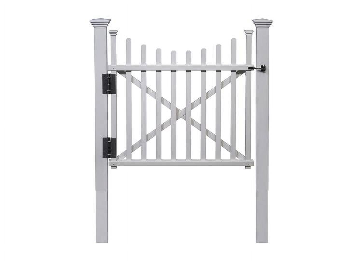46in H x 49.5in W (1 Gate) Zippity Manchester Gate Kit, White Vinyl ...