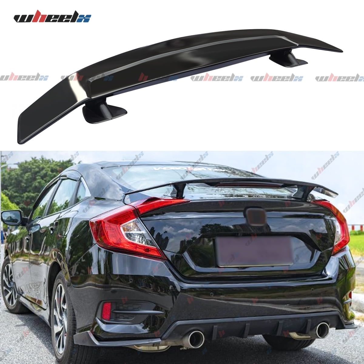 46inch Universal Rear Spoiler, Trunk Wing ABS Tail Decor, Pro Style ...
