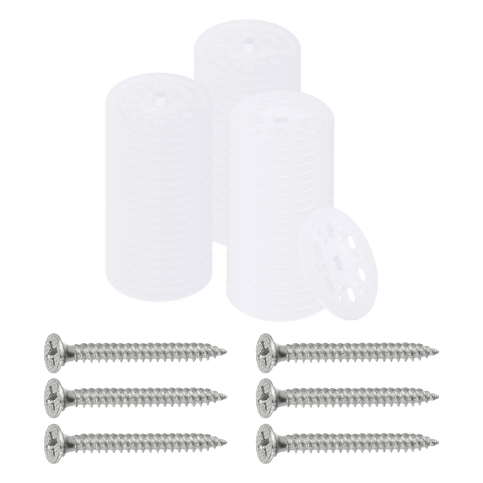 46mm Plastic Washers, 200 Sets Plastic Insulation Washers Foam Board ...