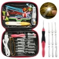 46pcs Lighted Crochet Hooks with Case, DISEN LED Knitting Lite Hooks ...