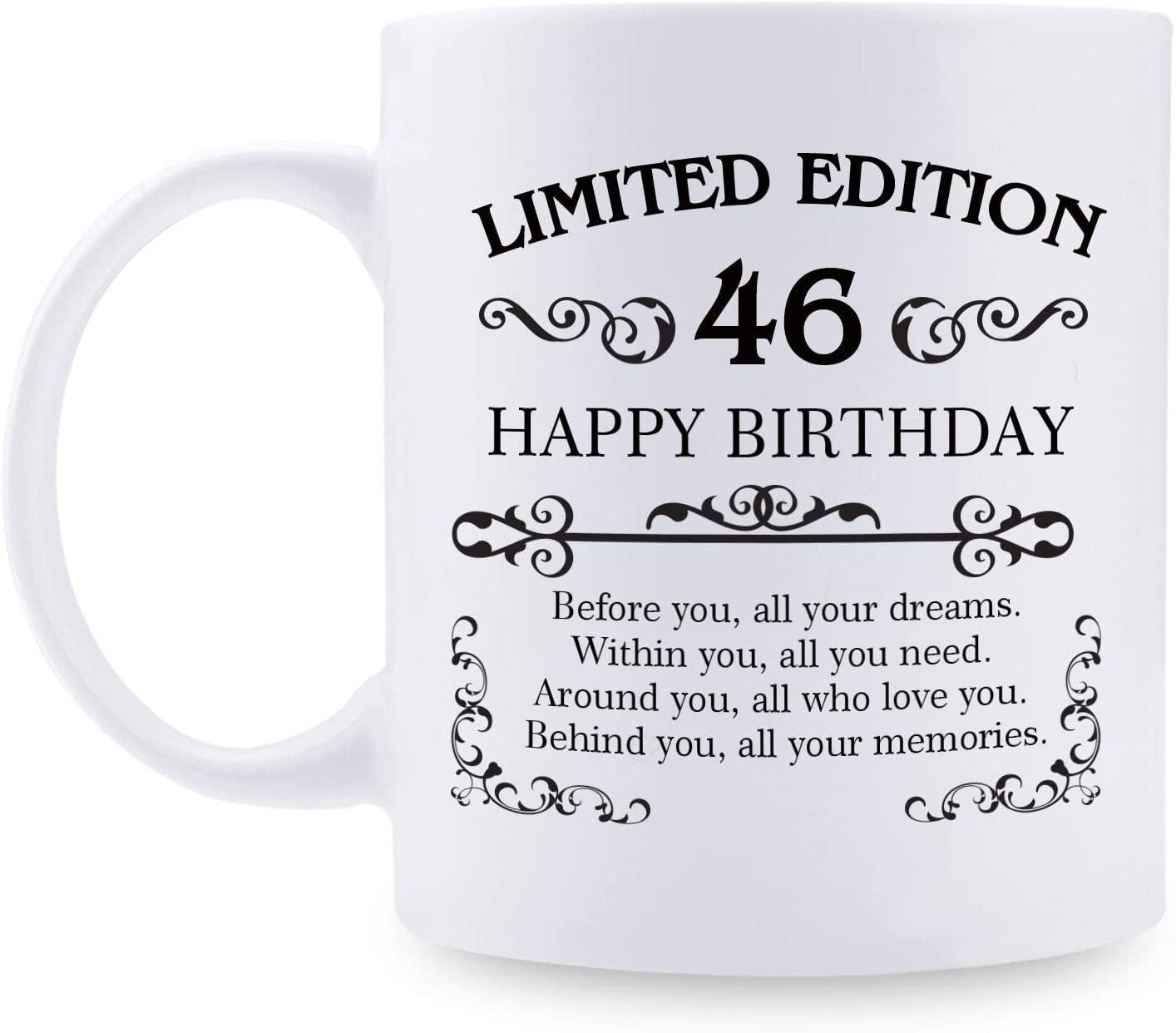 46th Birthday Gifts for Women Men - 11 oz Coffee Mug - 46 Year Old ...
