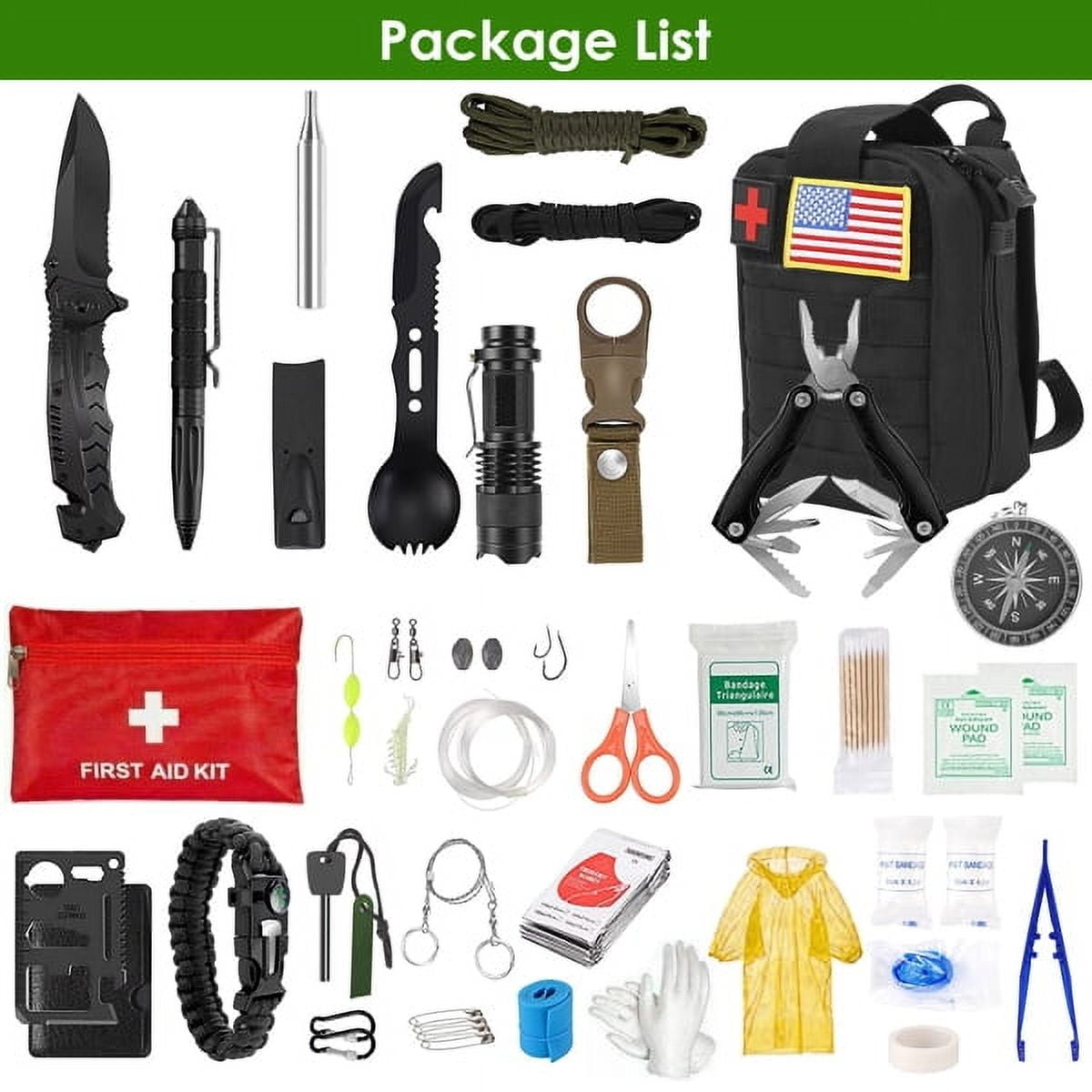 47 in 1 Survival Kits Gifts for Men Professional Survival Gear ...