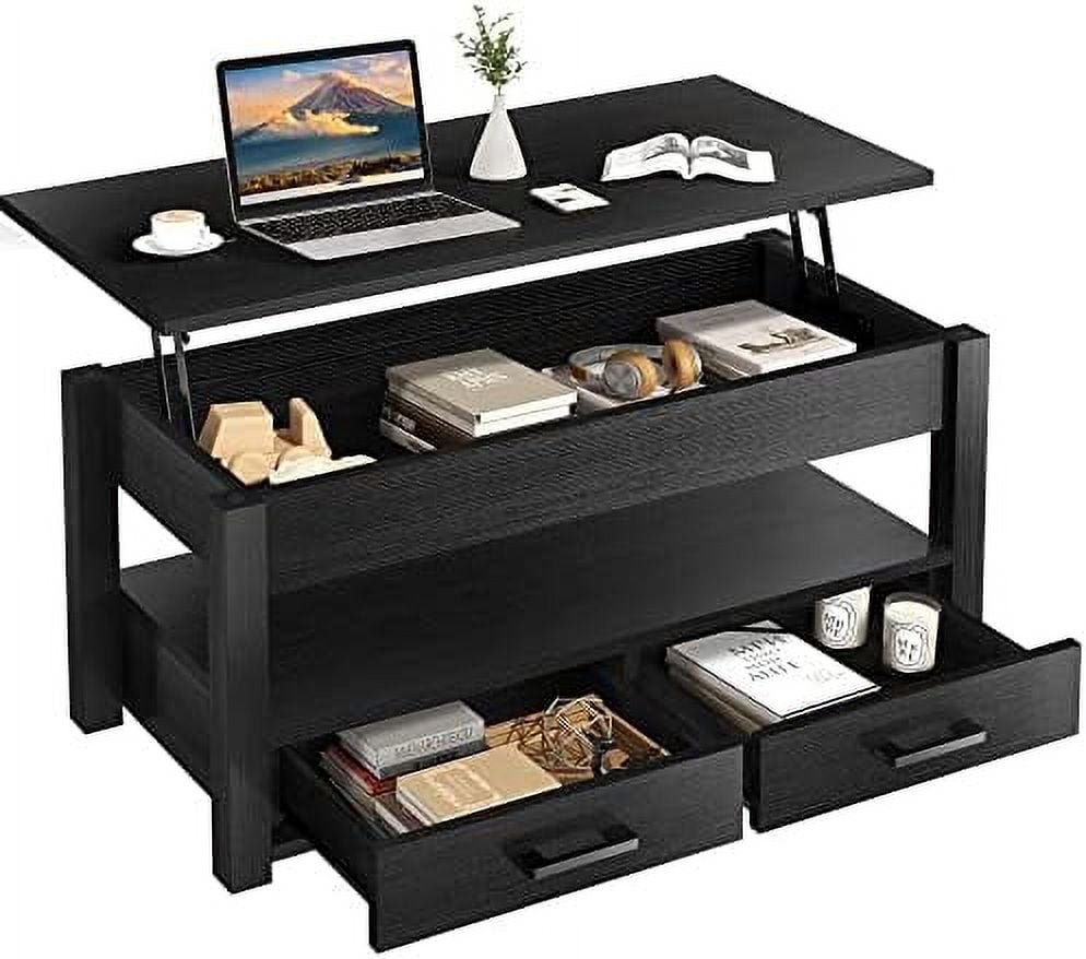 47.2" Large Lift Top Coffee Table Extra Large Coffee Table with Drawers ...