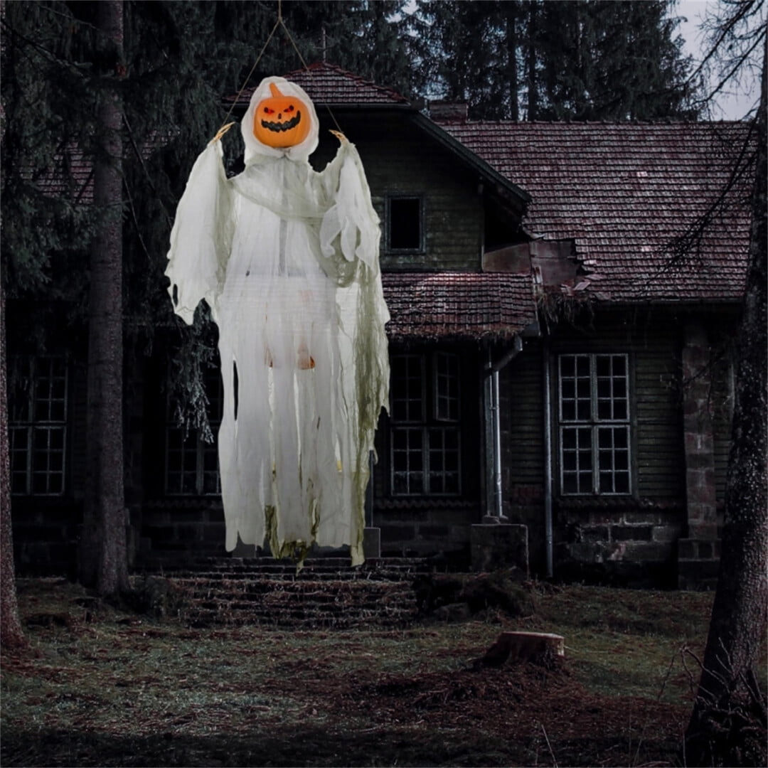 47.2” Halloween Animated Ghost Decorations Outdoor, Halloween ...