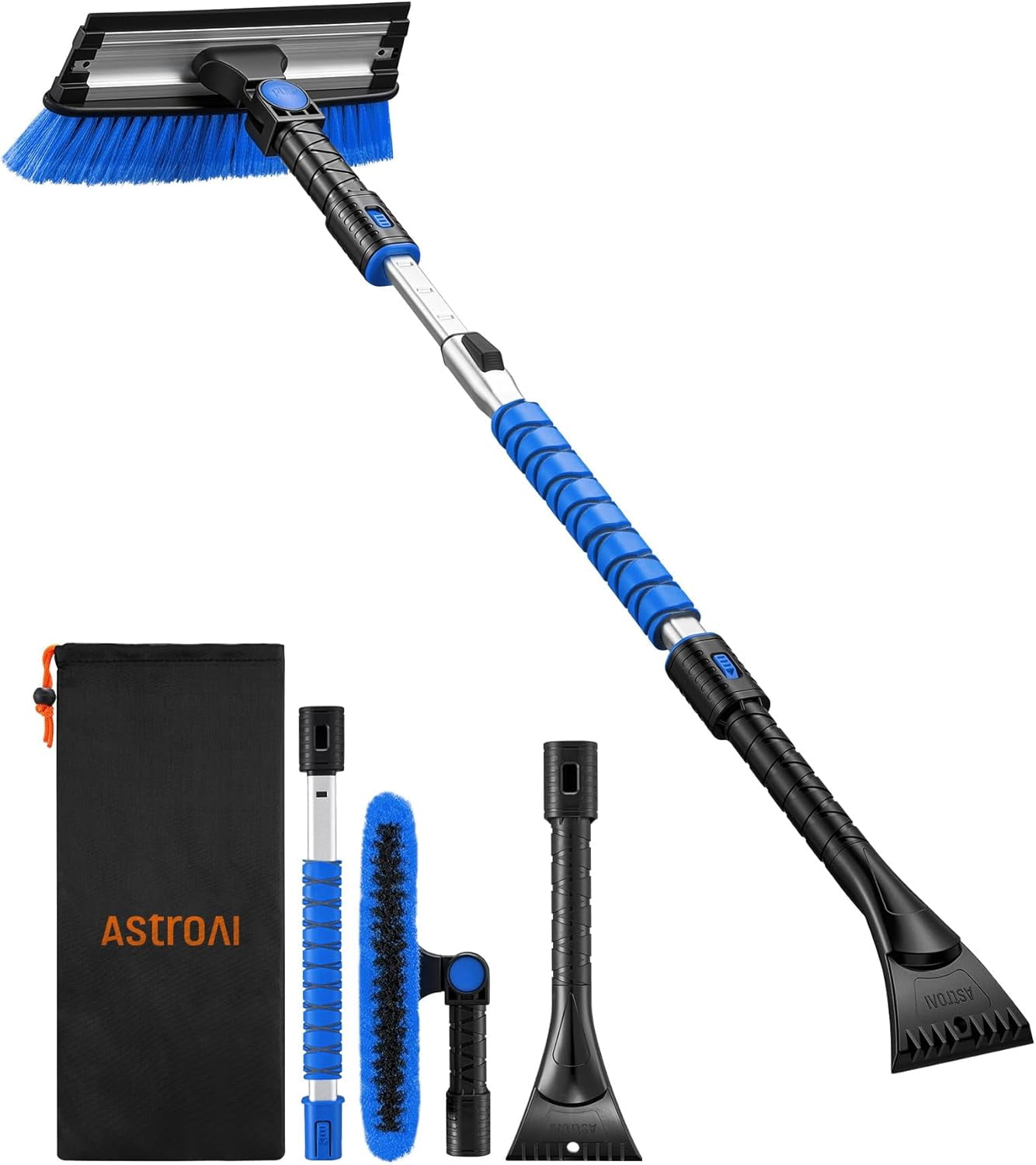 47.2" Ice Scrapers for Car Windshield, 3 in 1 Sturdy Snow Brush with ...