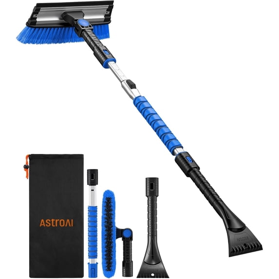 47.2" Ice Scrapers for Car Windshield, 3 in 1 Sturdy Snow Brush with ...