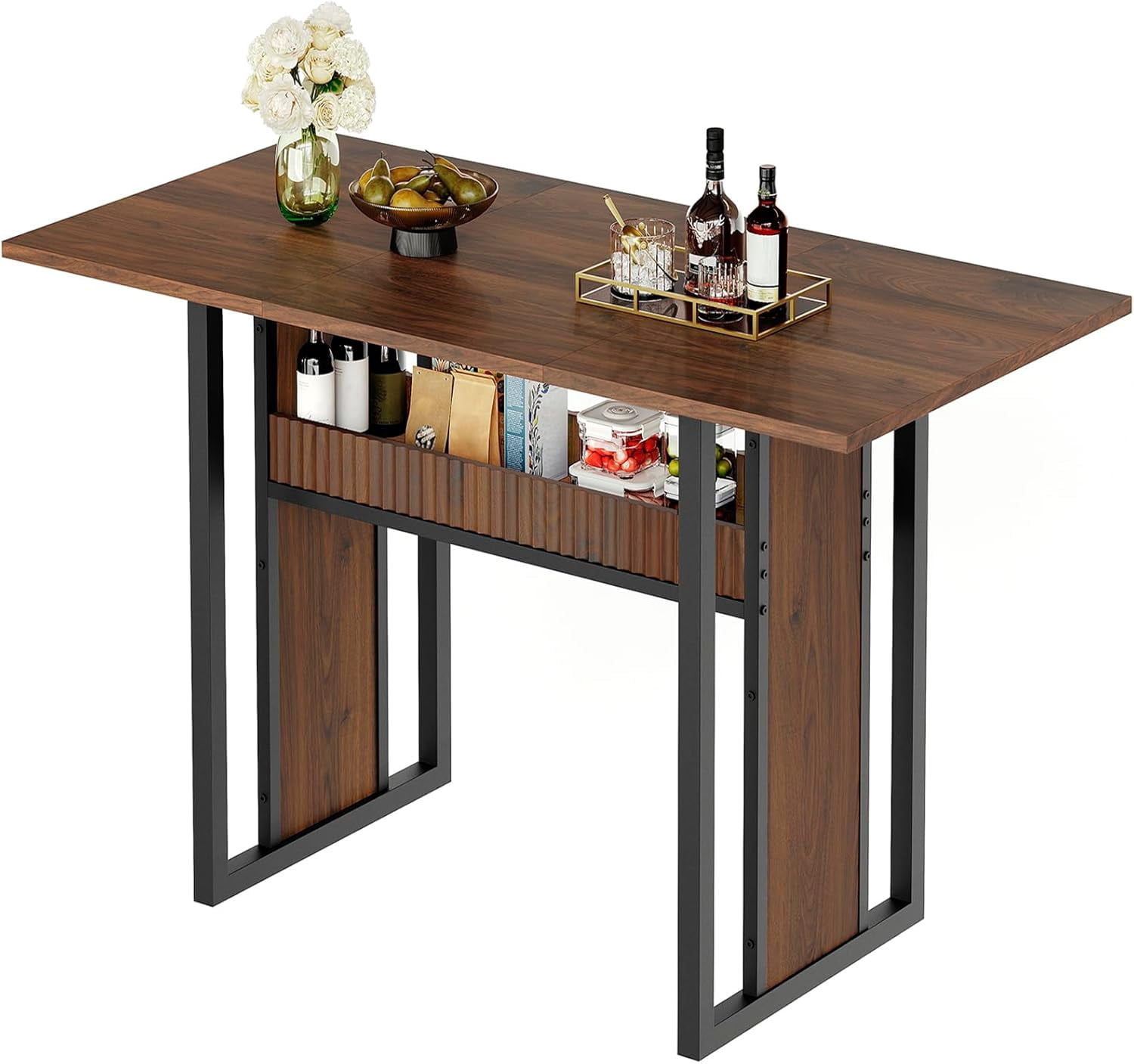 47.2 Inch Dining Table for 4, Kitchen Table with Storage, Morden Dining ...