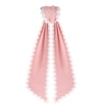 47.2 Inch Long Wreath Sash Ribbon, Pink Wave Trim Decorative Fabric Bow ...