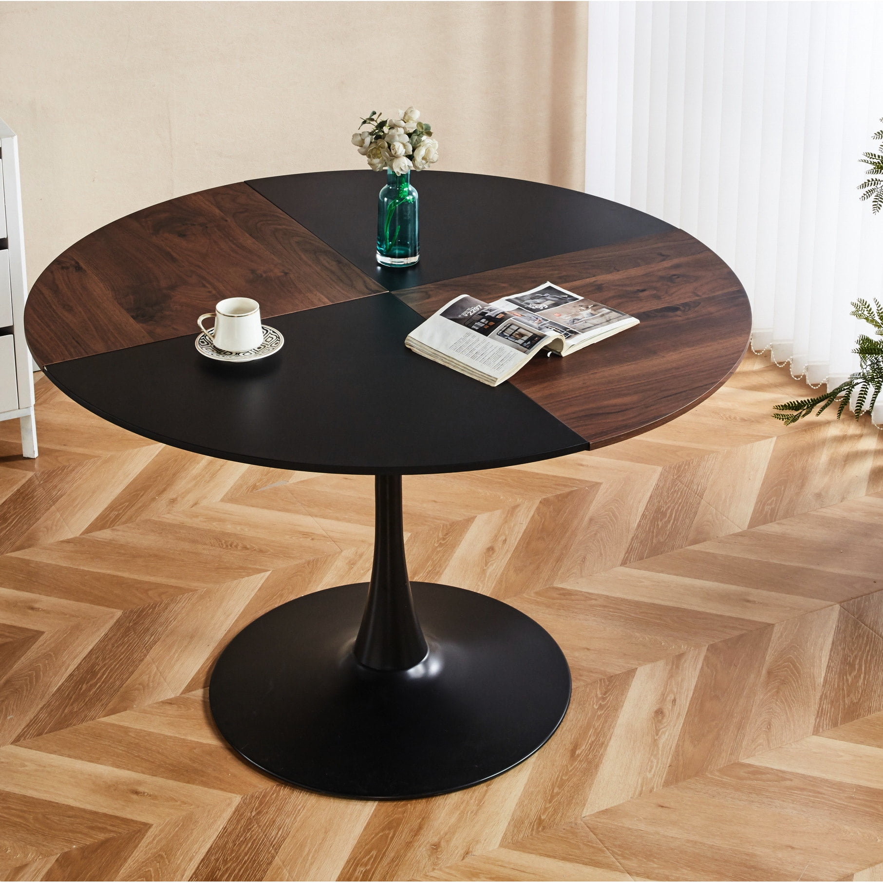 47.2-Inch MDF Office Table, Stable Metal Legs and Quick Assembly ...