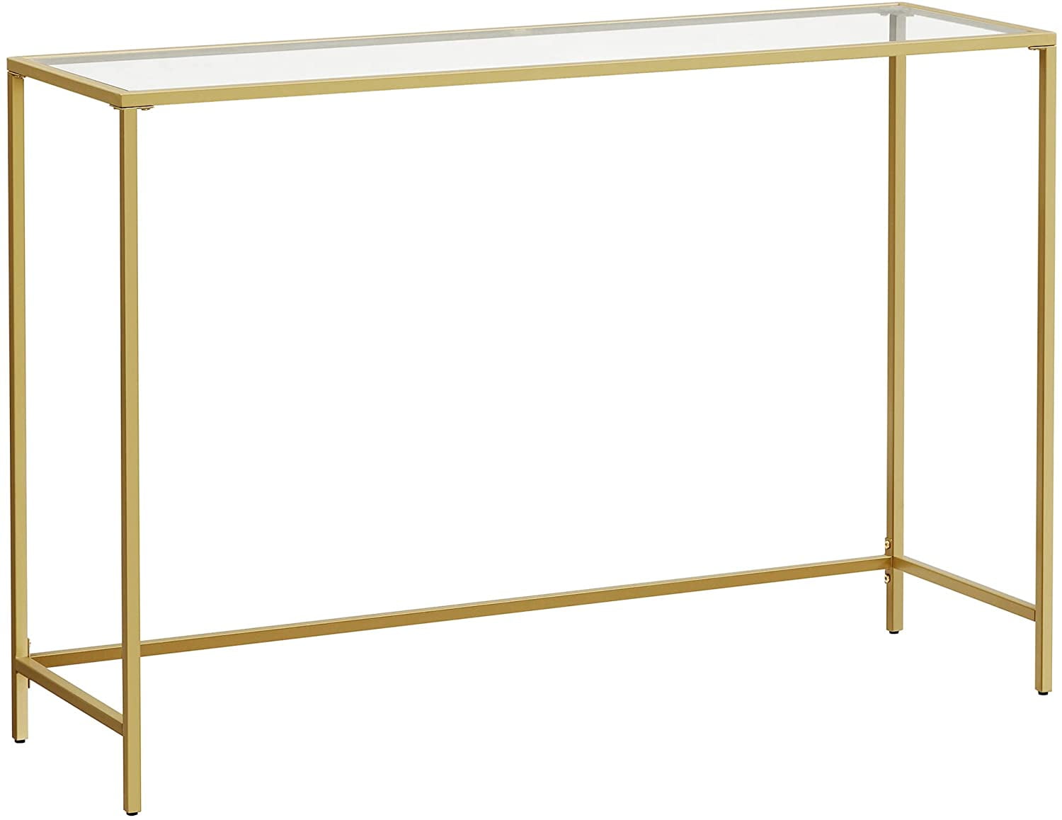 47.2 Inches Console Table, Tempered Glass Sofa Table, Modern Entryway ...