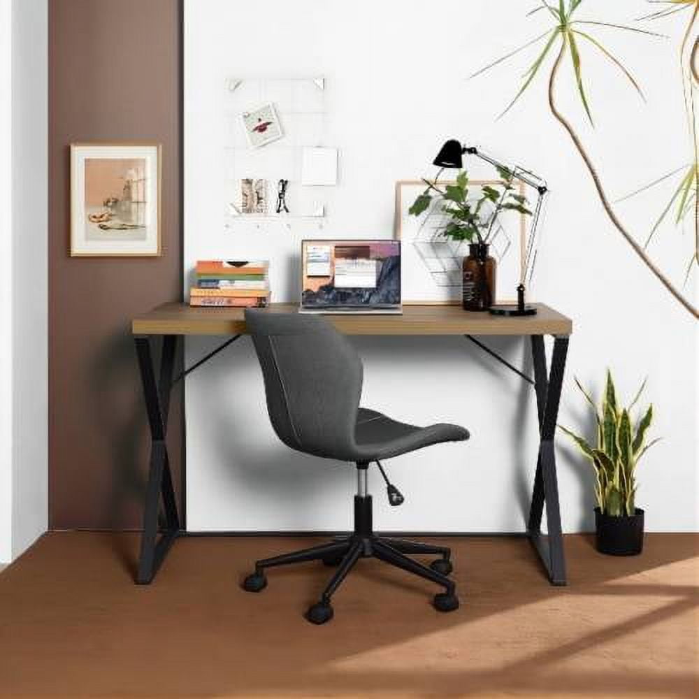 47.2" L Computer Desk, Console Desk - OAK & BLACK - Walmart.com