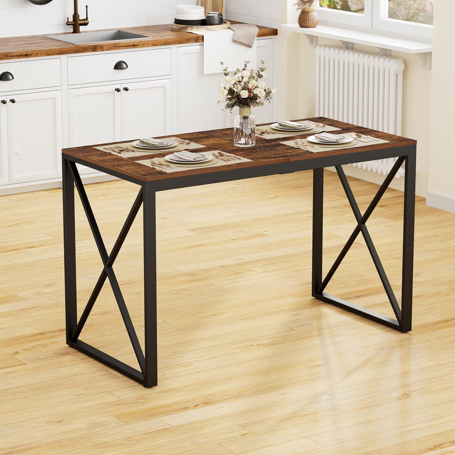 47.2" L Dining Table, Kitchen Room Table for 4,Breakfast Table, Wooden ...