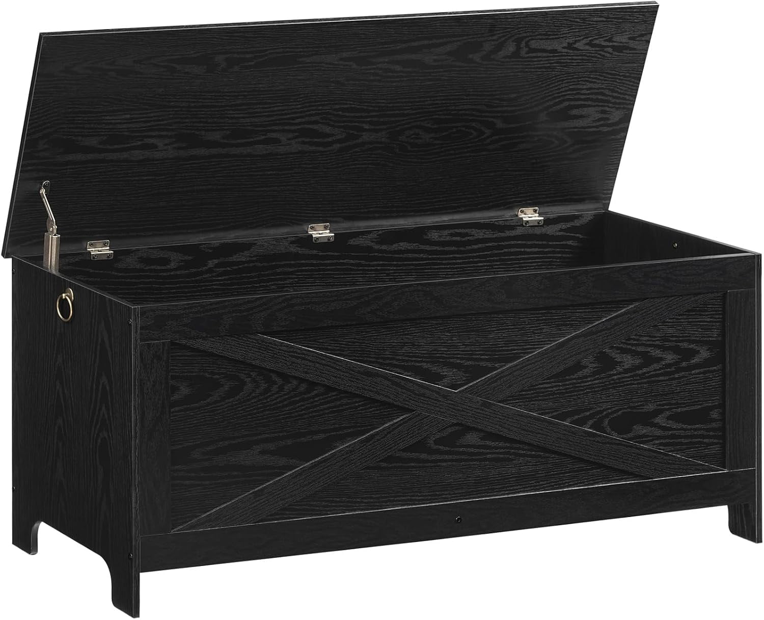 47.2" Toy Chest, Sturdy Entryway Storage Chest with Safety Hinge, Retro ...