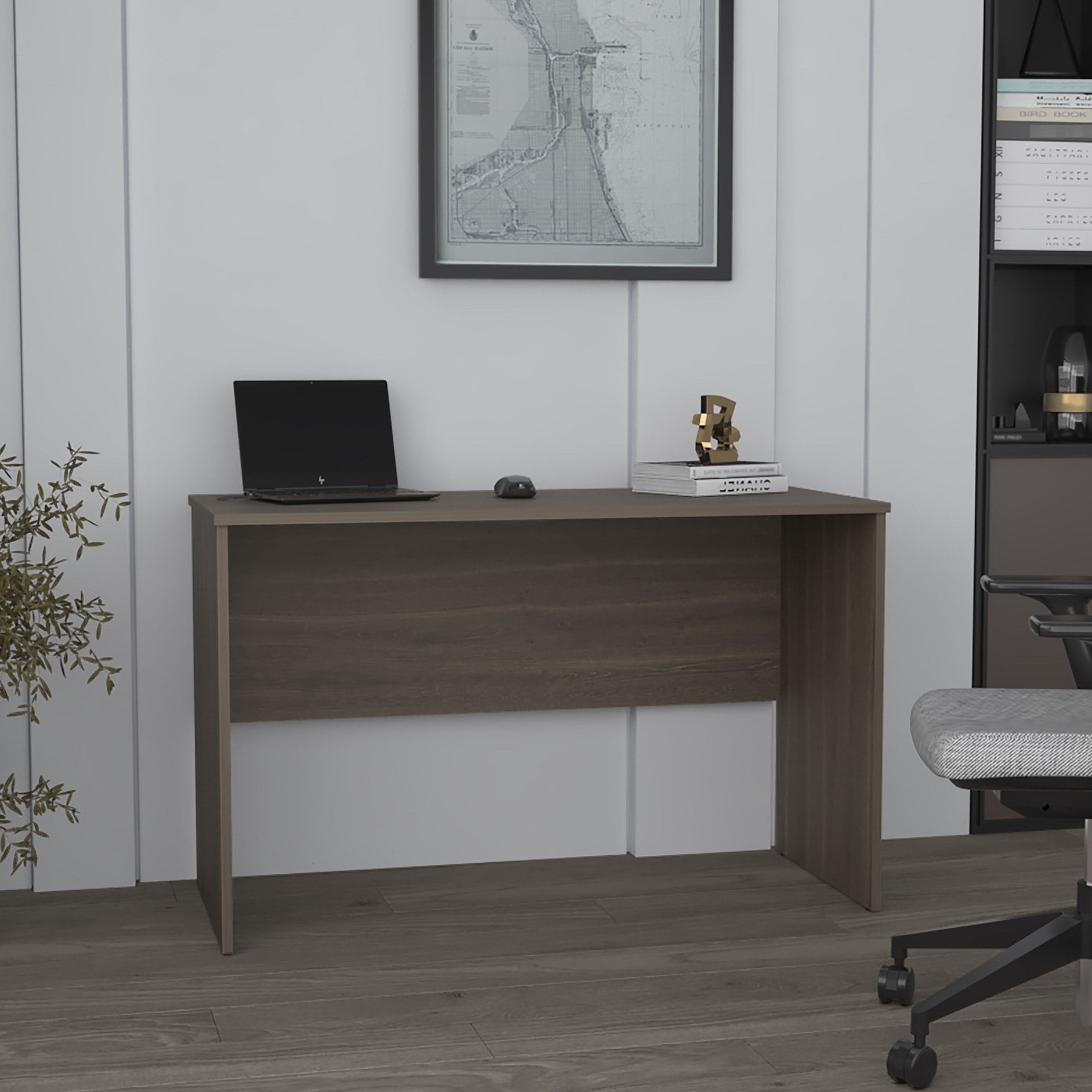 47.2" Wide Freestanding Modern Computer Desk | Ample Space for Laptop ...