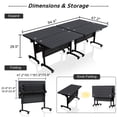47.2 in Morandi with Cable Hole Set of 4 Folding Conference Tables with ...