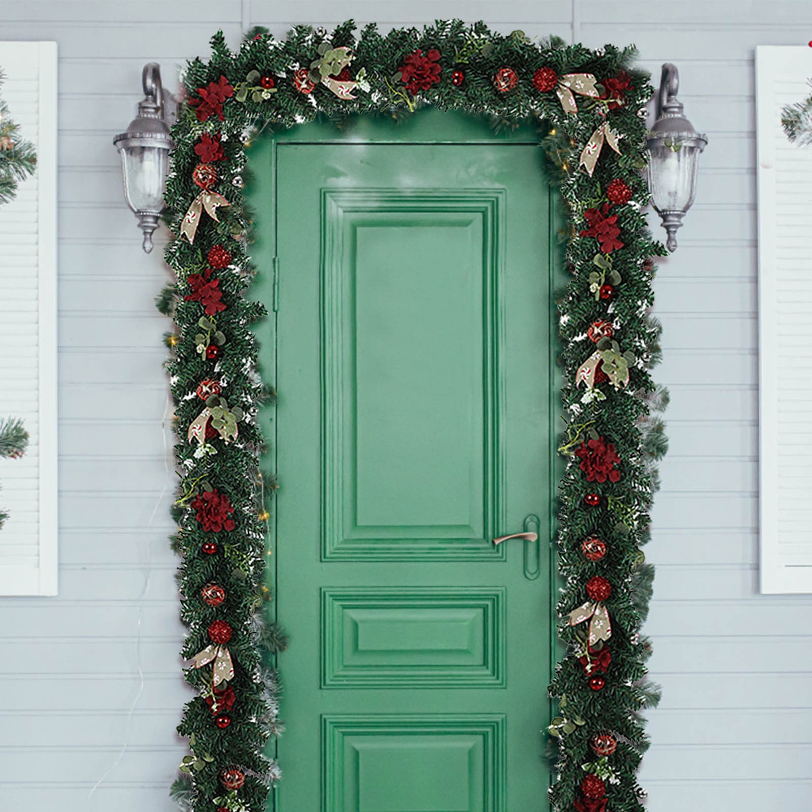 47.24 Inch Christmas Garland for Decoration Xmas Garland with Ornaments ...