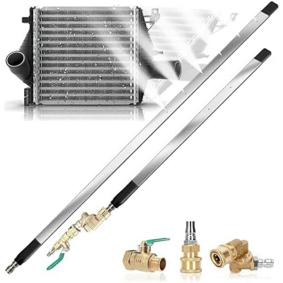 47" & 24" Radiator Cleaning Wand 2-Piece Set - 4500 PSI Stainless Steel ...