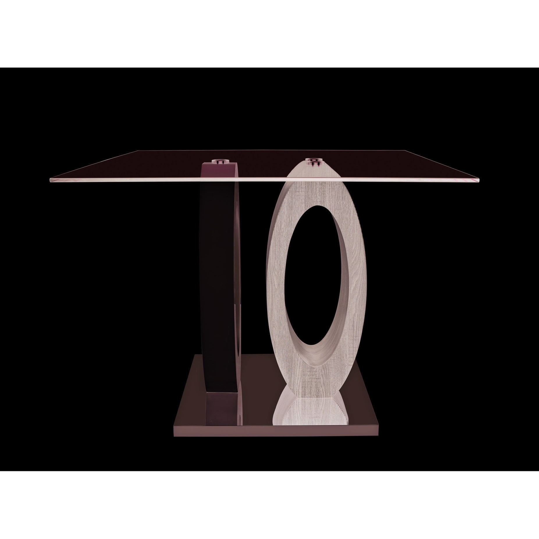 47.24 in. Dimensions, Glass and MDF Table - Square Table for Workspace ...