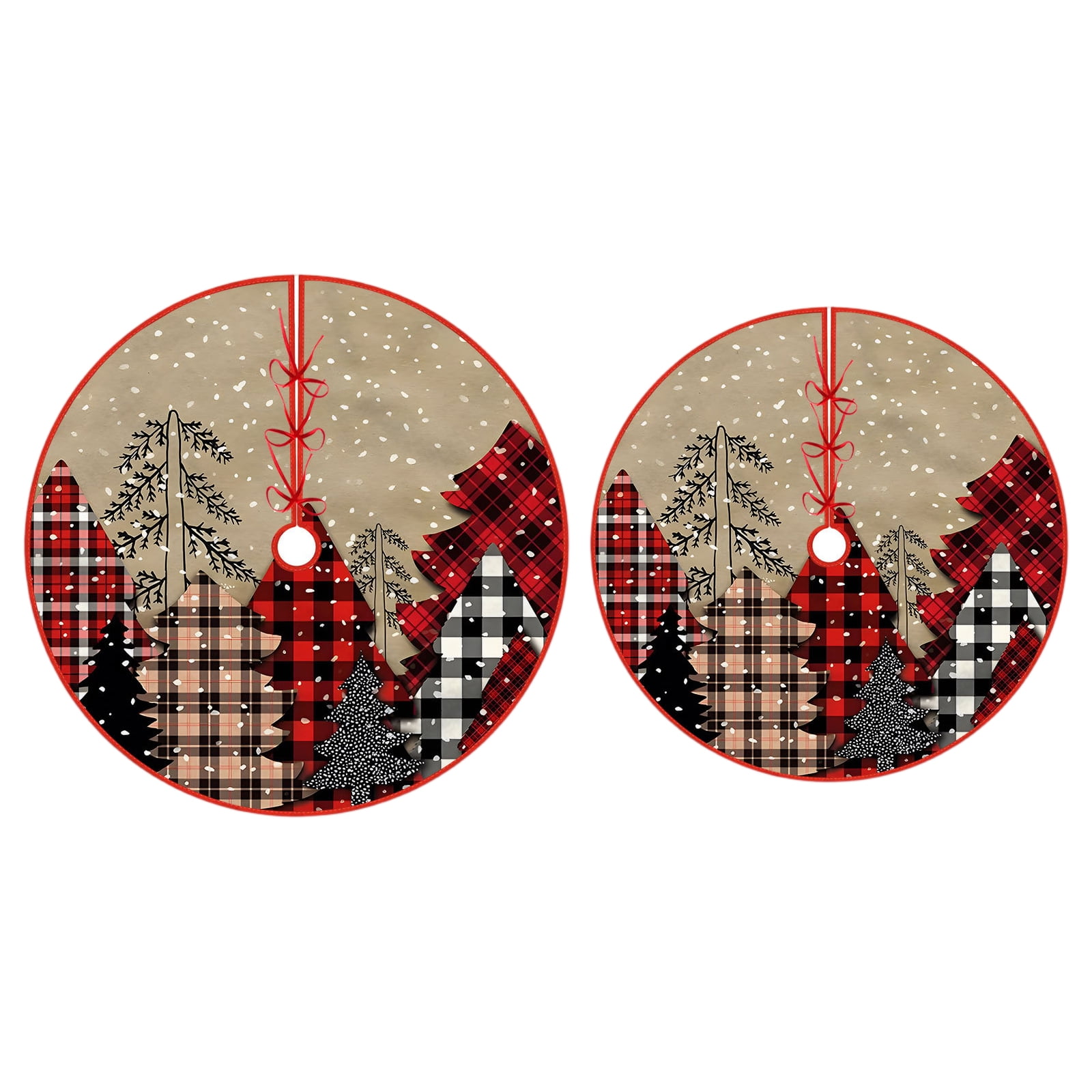 47.24Inch Christmas Tree Skirt Christmas Tree Bottom Decoration Short ...
