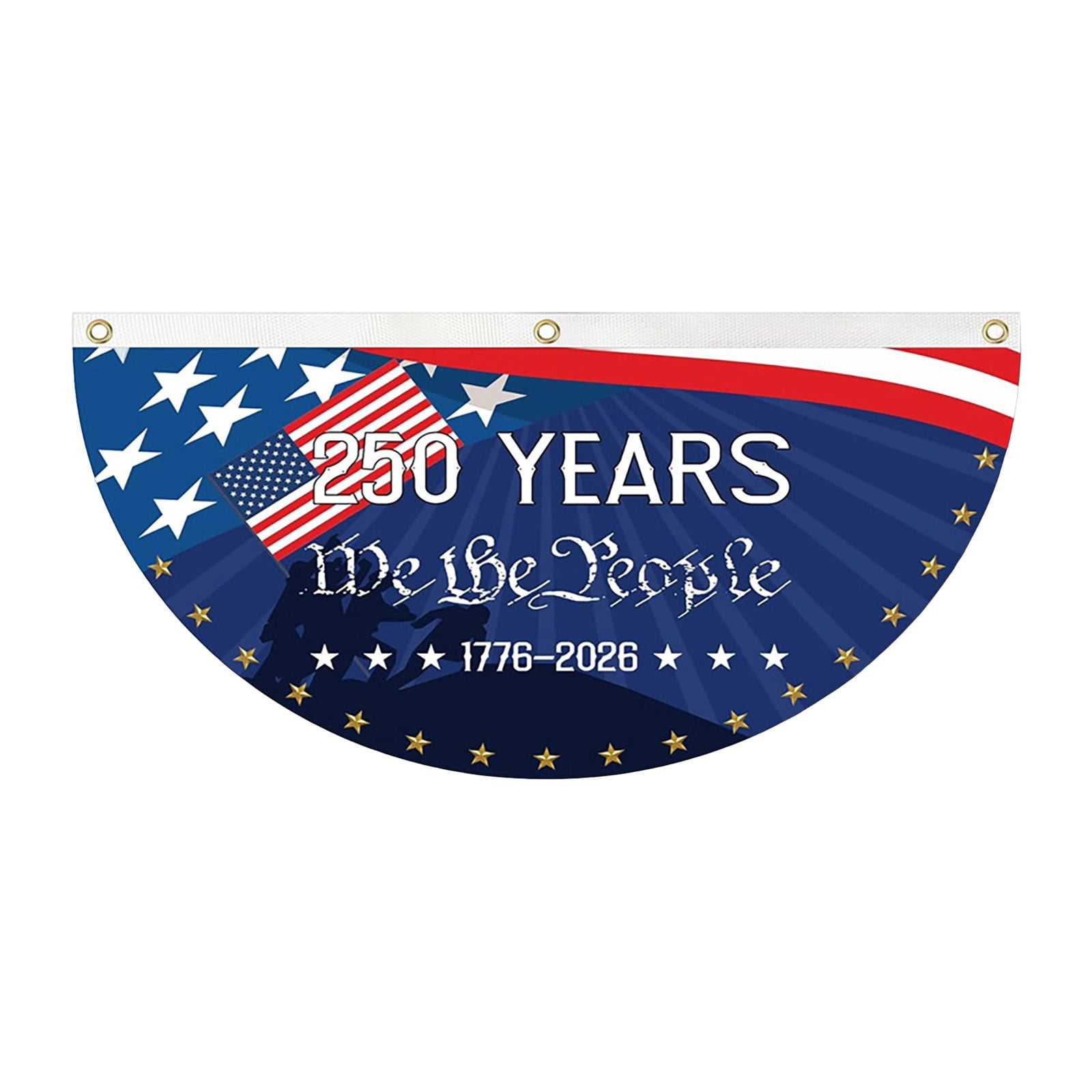 47.2In 250Th Anniversary Fan Flag With Grommets Usa Outdoor Bunting ...
