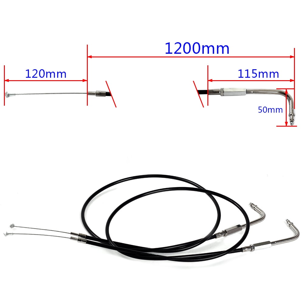 47.2in PVC Throttle Cable for Harley Fatboy Road King Softail Heritage ...
