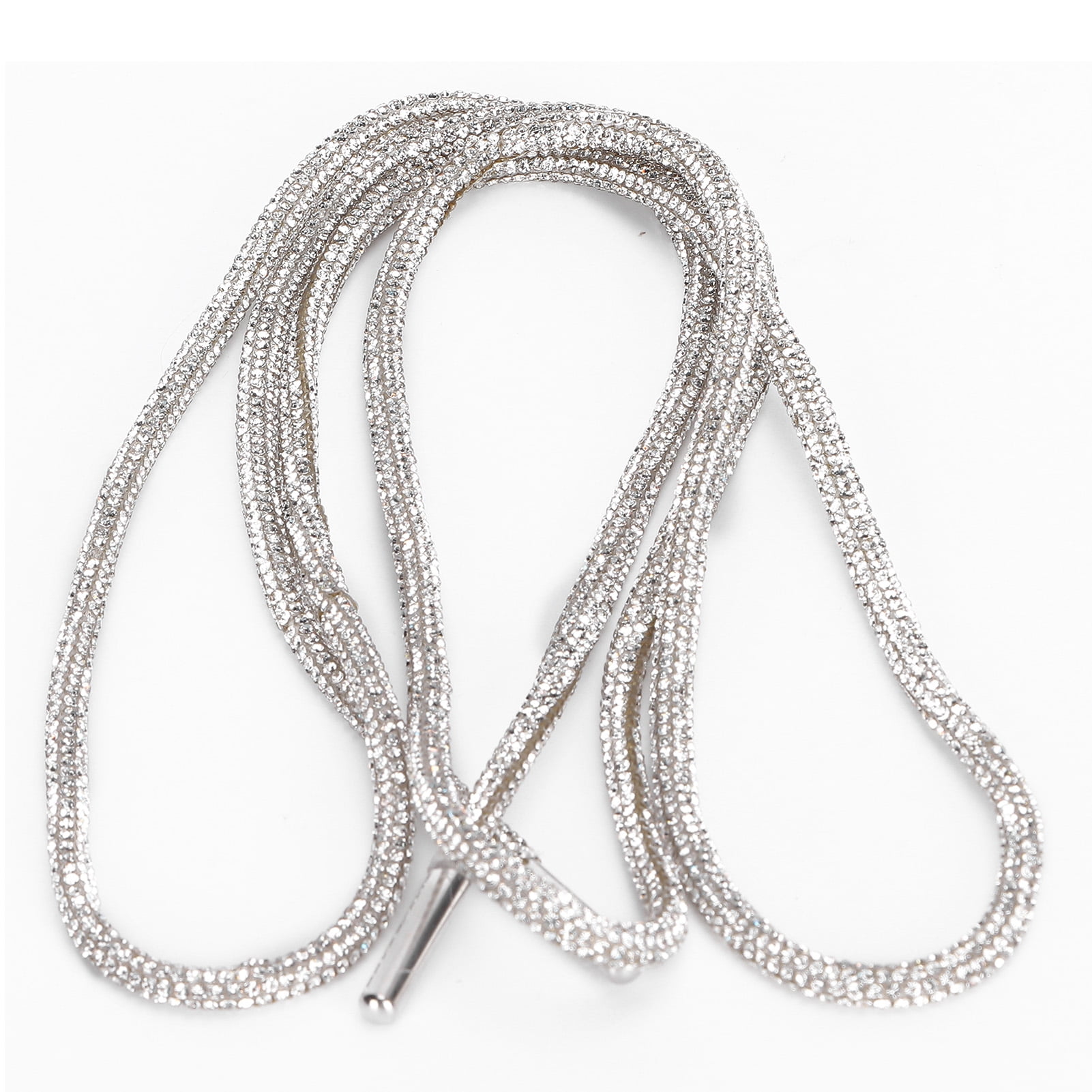 47.2in Rhinestone Glitter Shoelaces, Crystal Bling Bling Shiny Round ...
