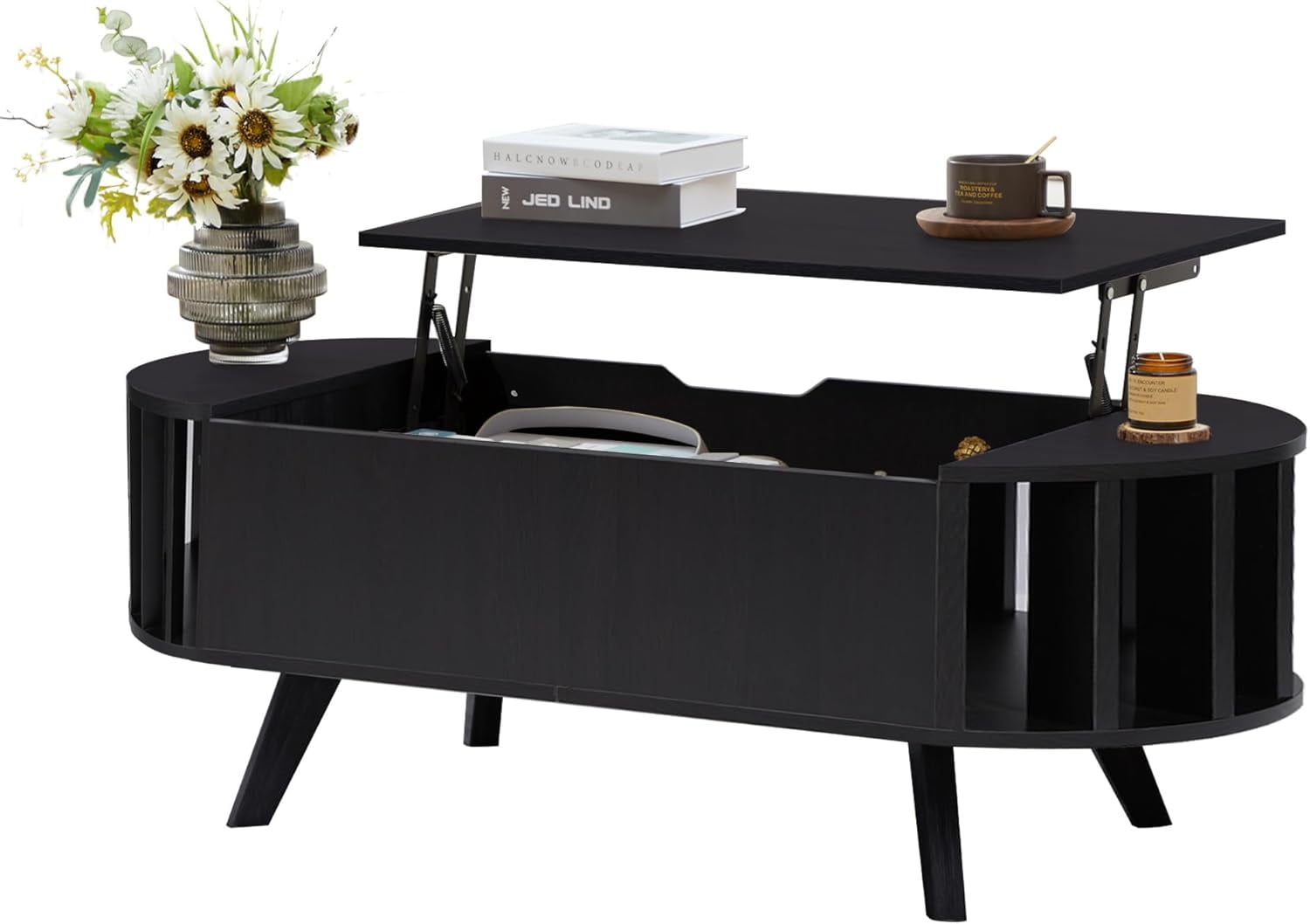 47.3" Lift Top Coffee Table with Hidden Storage, Small End Table with ...