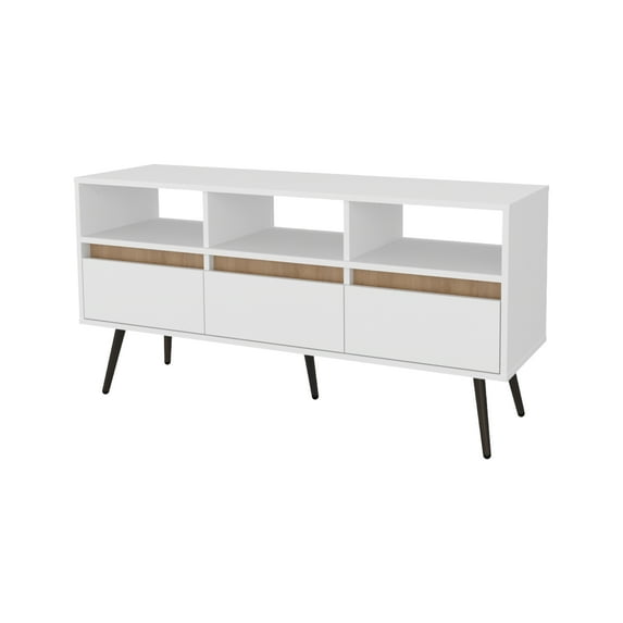 47.3" Picacho TV Stand – White & Oak Modern Media Console - Walmart.com