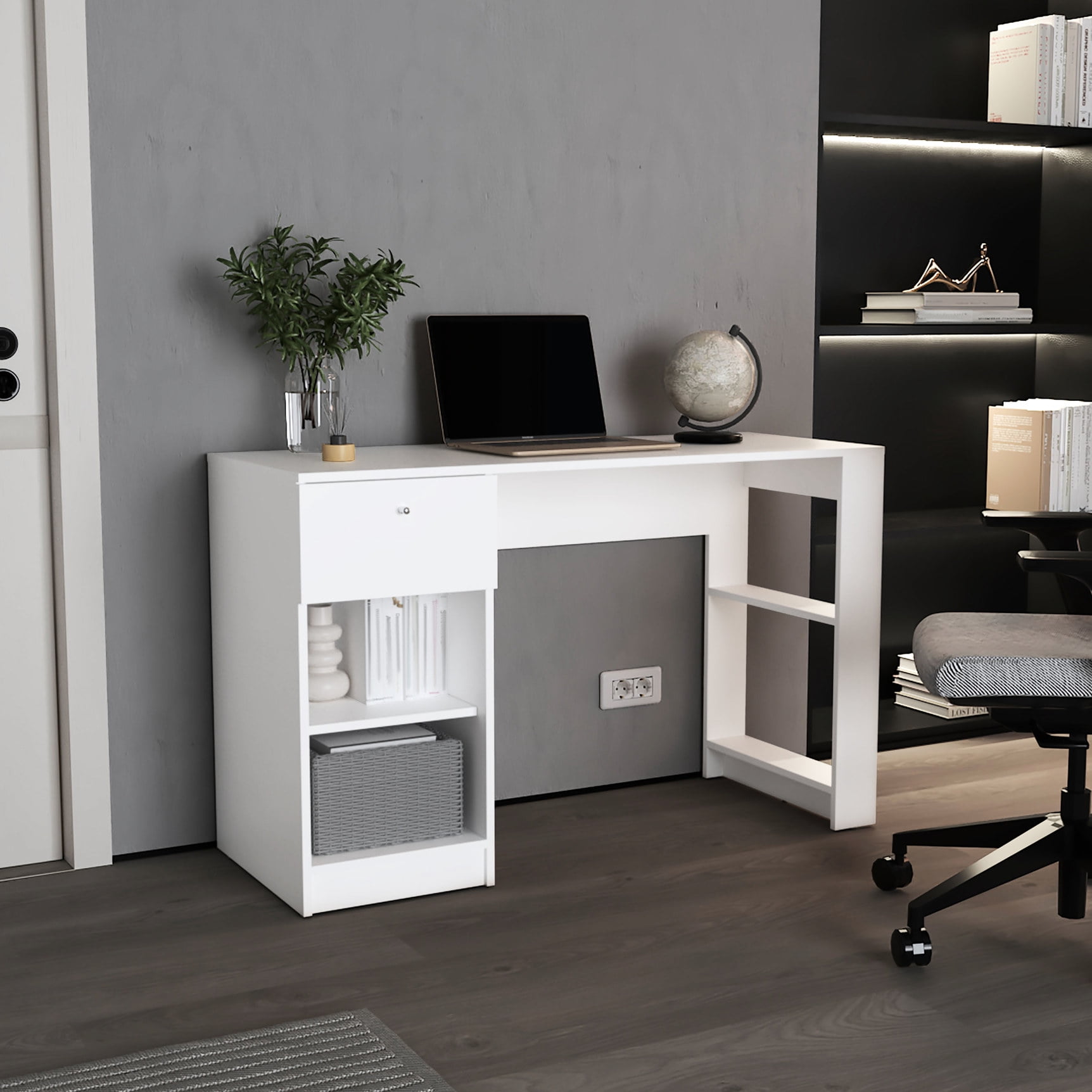 47.30-inch Wide, Freestanding - Generous Leg Space - Living Room Office ...