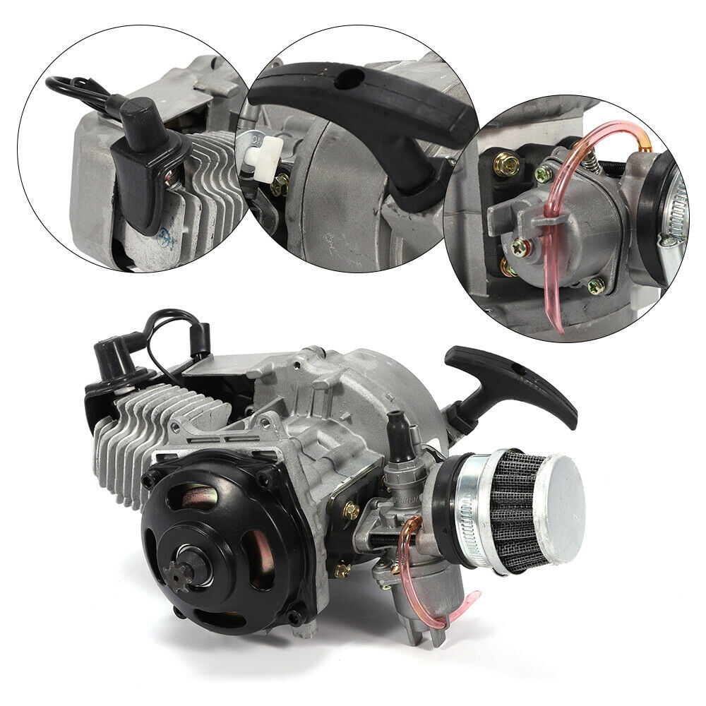 47/49CC 2-Stroke Engine Pull Start Motor Single Cylinder for Pocket ...