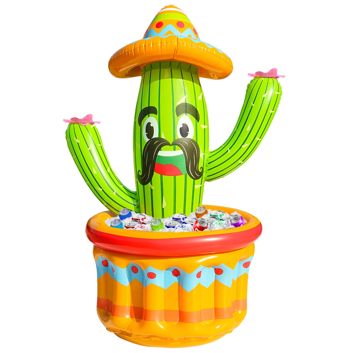 47.5'' Inflatable Cactus Cooler, Inflatable Drink Cooler for Summer ...