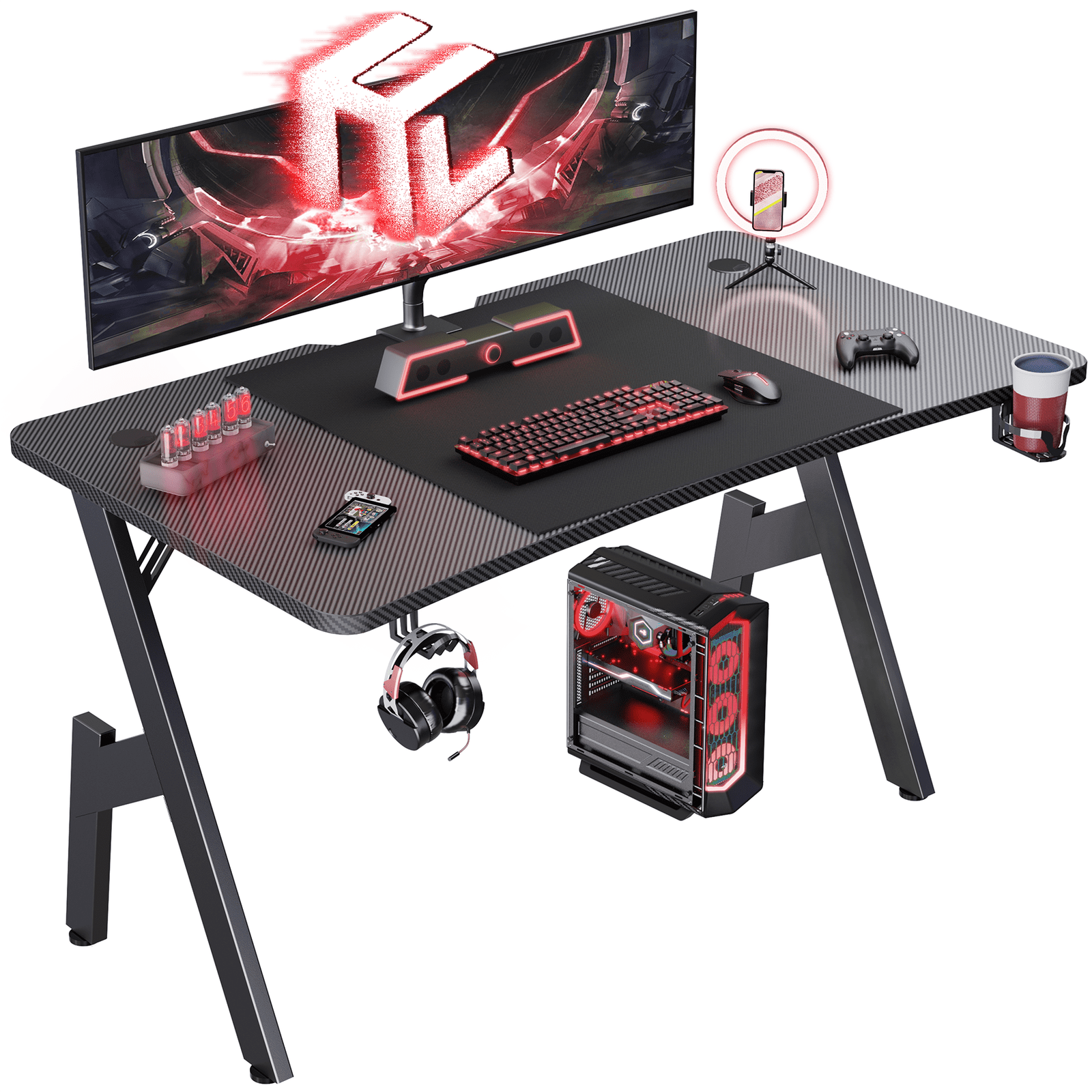 47/55Inch Gaming Desk Gamer Gaming Table Computer Desk PC Workstation ...