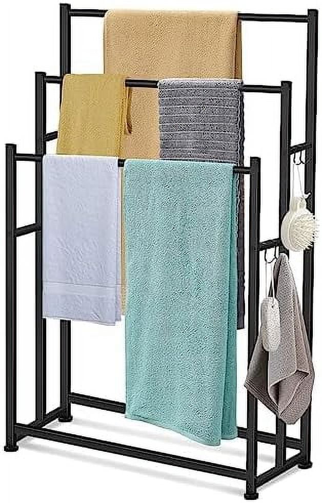 47.6 Inch Tall Free Standing Towel Racks 3 Tier Pool Towel Rack Outdoor ...