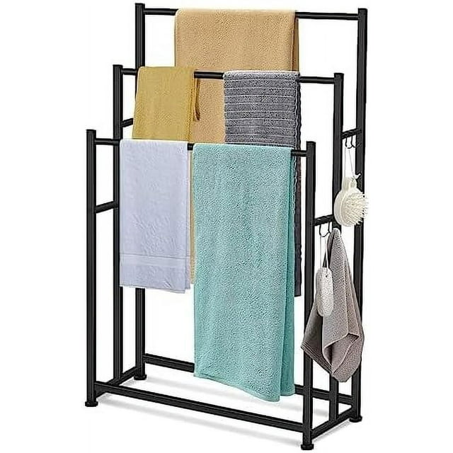 47.6 Inch Tall Free Standing Towel Racks 3 Tier Pool Towel Rack Outdoor ...