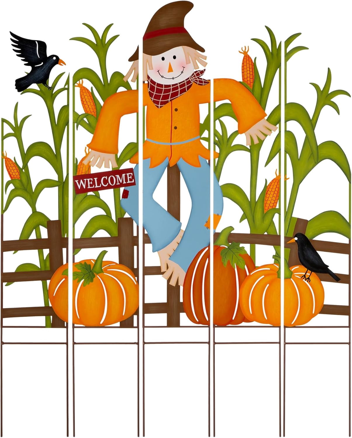 47.75"H Fall Decorative Yard Signs with Stakes, Wooden/Metal Shovel ...