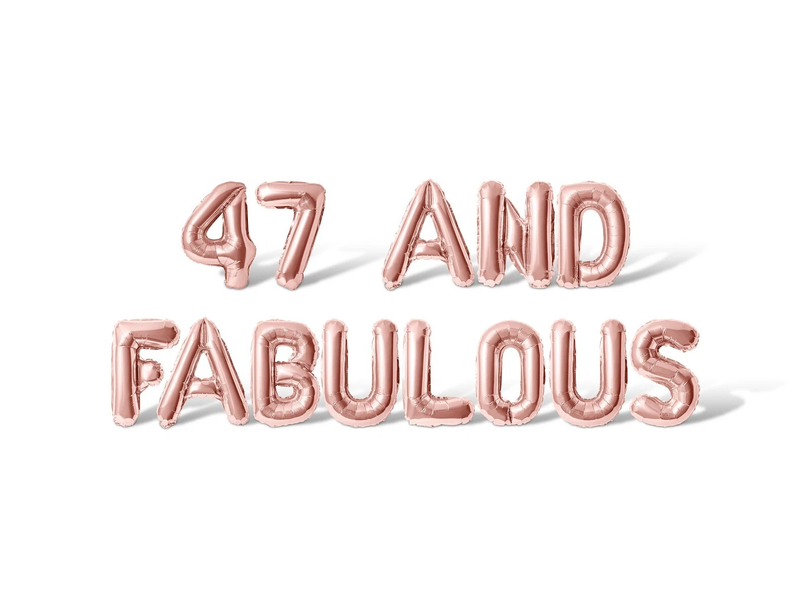 47 AND FABULOUS Letter & Number Balloon Banner - 47th Birthday Party ...