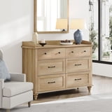 "WAMPAT 47"" 6-Drawer Wooden Kids Changer & Baby Dresser, Nursery ...