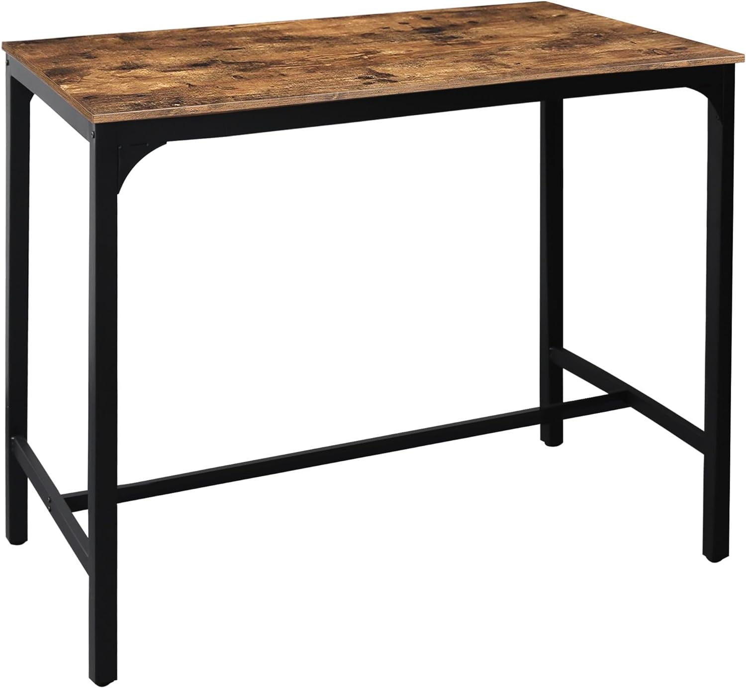 47" Bar Table, Industrial Style High Dining Table for 4, Rectangular ...