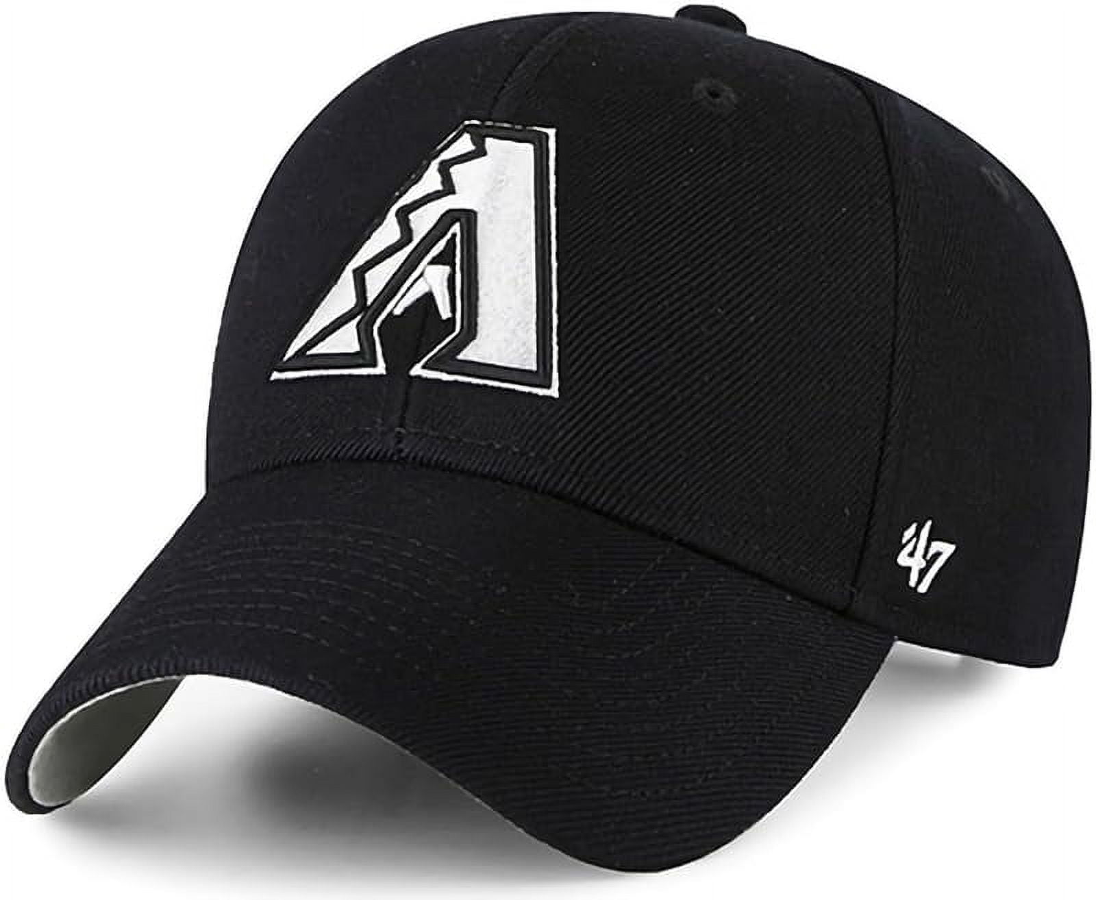 47 Black White Outline Primary Logo MVP Adjustable Structure Hat, Adult ...