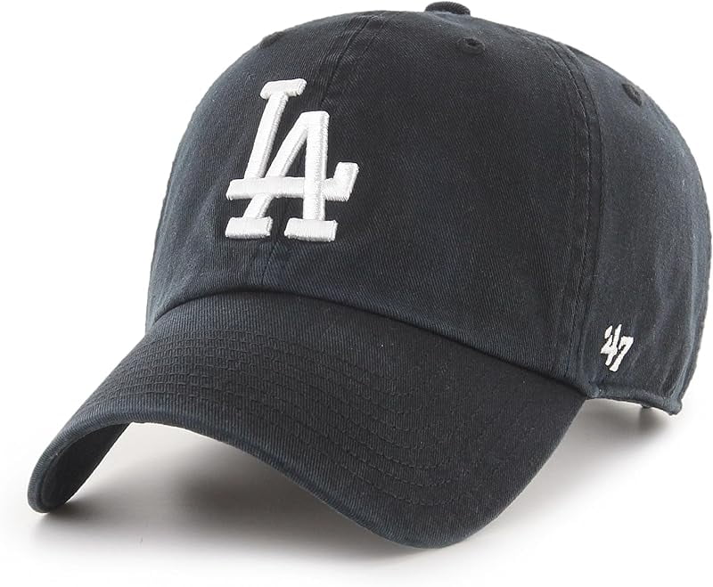 47 Black White Primary Logo Clean Up Adjustable Strap Hat Cap, Adult ...