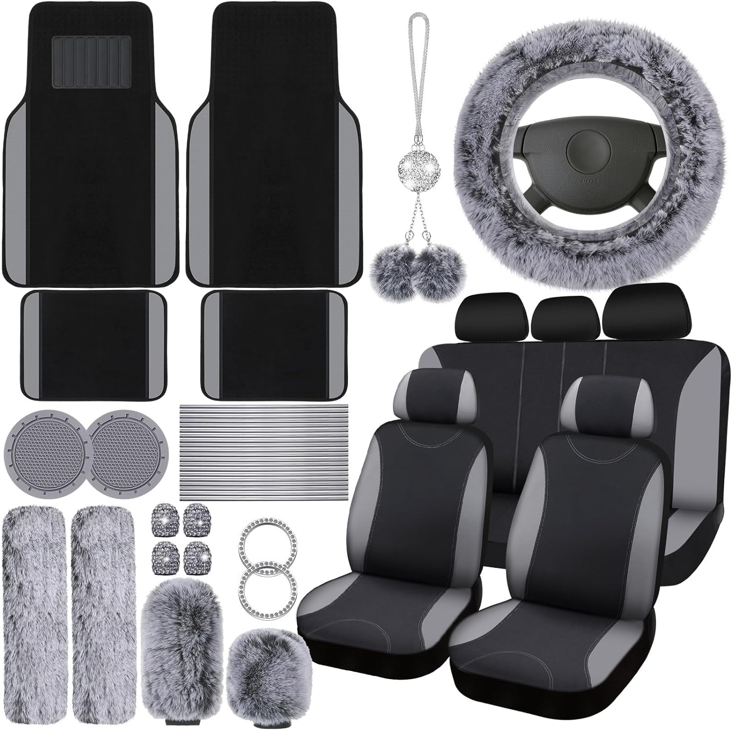 47 Car Seat Cover Full Set for Women Included Car Front Rear Seat ...