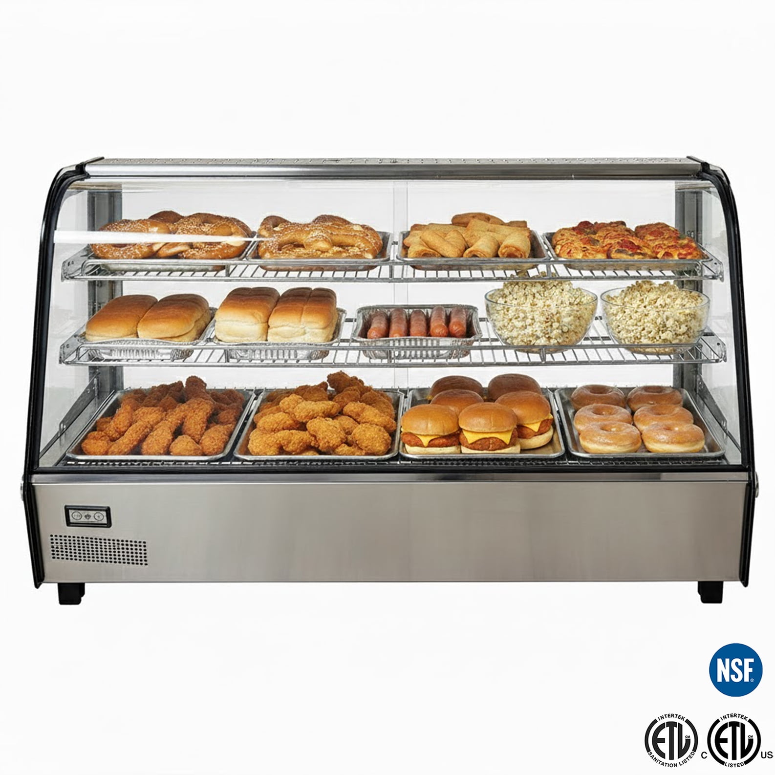 47'' Commercial Heated Display Case Countertop Food Warmer – Stainless ...